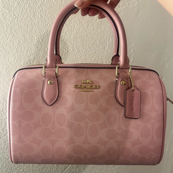 Coach | Bags | Brand New Coach Med Rowan Satchel In New Spring Powder ...